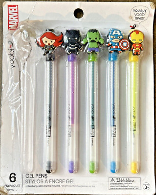 YOOBI x Marvel Gel Pens - Avenger Themed Fine Tip Gel Pens with Pen ...