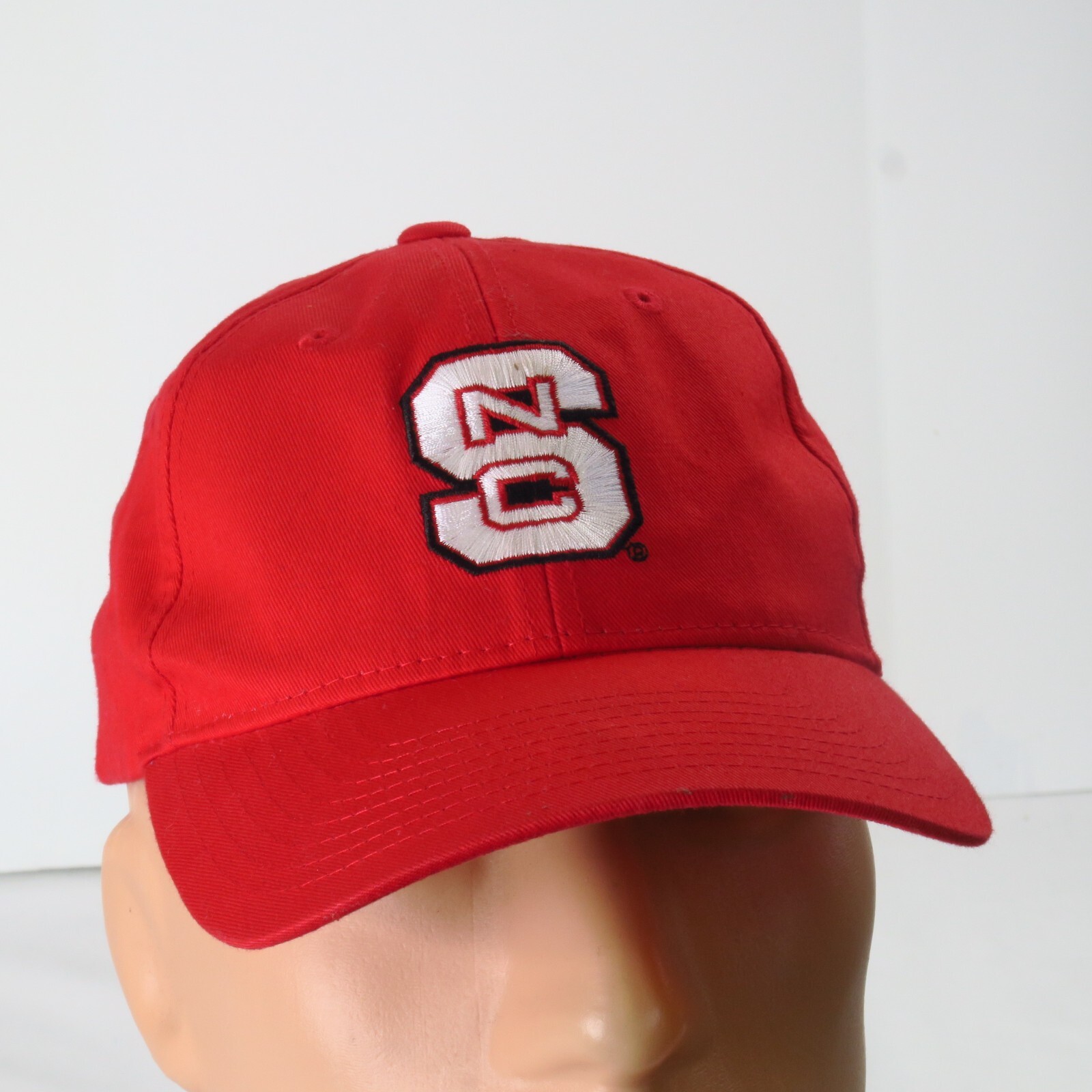 NC State Wolfpack Embroidered Block Logo Red Strapbac… - Gem