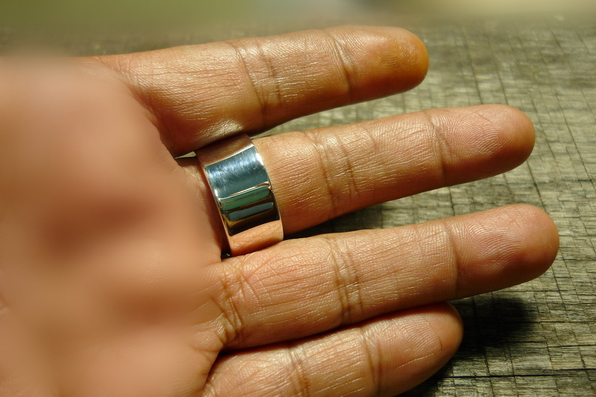 Band Ring Width 10 mm Thicks 2 mm 925 Sterling Silver Men Size 6-15 US ...