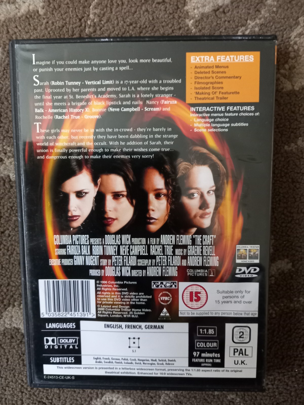 THE CRAFT DVD COLLECTOR'S EDITION NEVE CAMPBELL FAIRUZA BALK | eBay UK