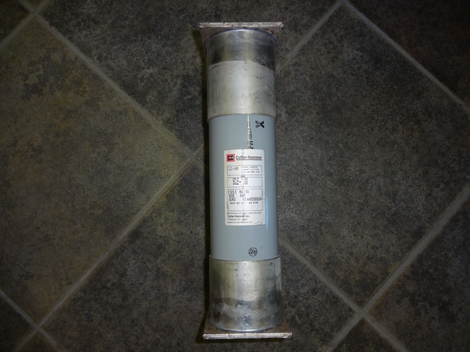 Cutler-Hammer 5CLE1100 CLE-600 449D595G04 4160V High-Voltage Fuse 5CLE ...