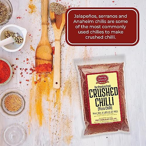 Crushed Red Pepper Flakes 5 Pound Bulk Value Pack -Chili Flakes - by ...