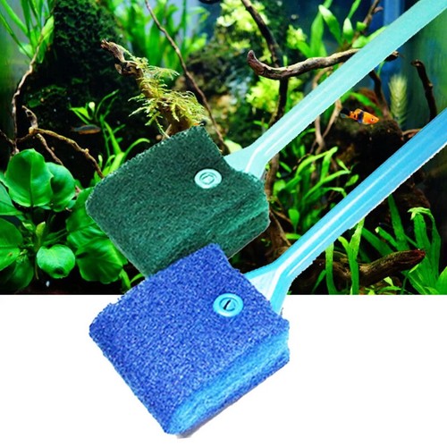 2 Head Cleaning Brush Plastic Sponge Aquarium Fish Tank Aquarium ...