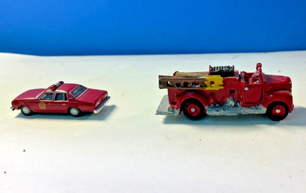 N SCALE FIRE ENGINE AND CAR | eBay