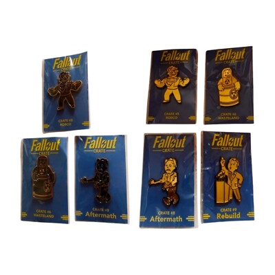 Fallout Loot Crate Pins Aftermath Robco Rebuild Wasteland Gaming Gold ...