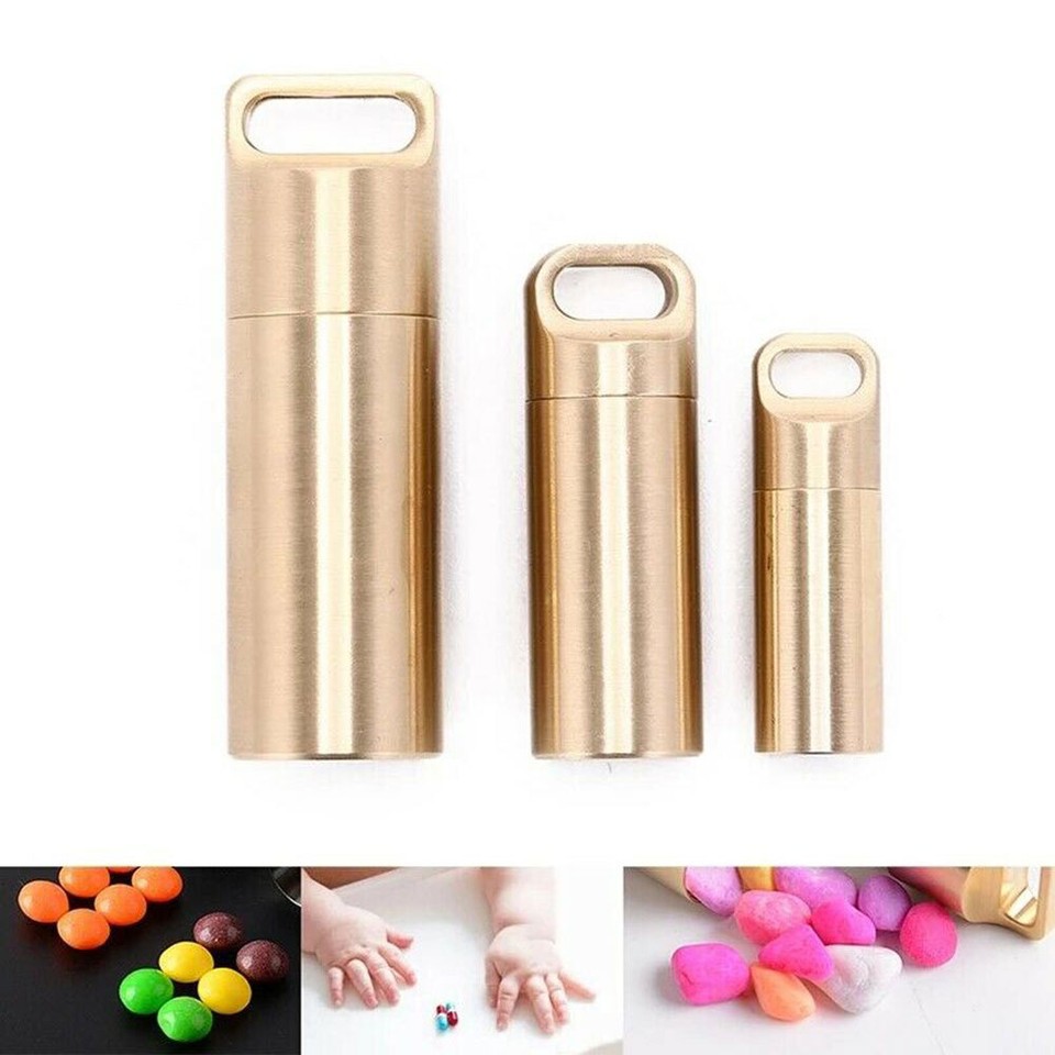 EDC Pill Case Capsule Medicine Outdoor Tool Organizer Pendant Necklace ...