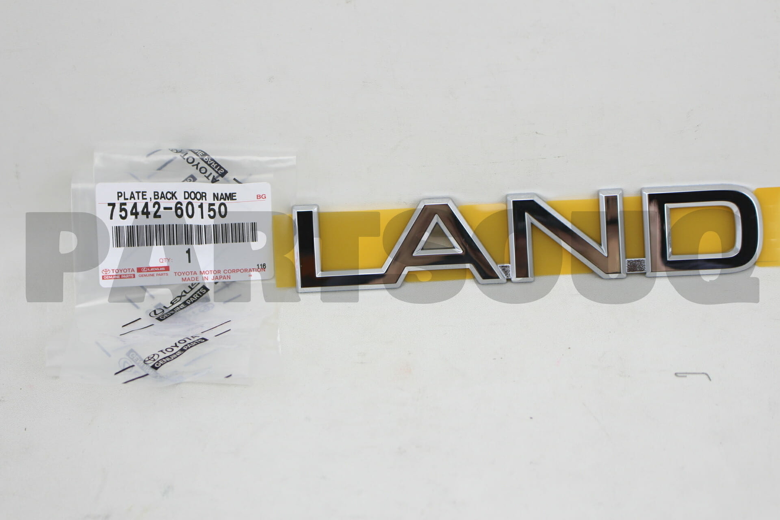 7544260150 Genuine Toyota PLATE, BACK DOOR NAME, NO.3 75442-60150 | eBay