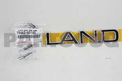 7544260150 Genuine Toyota PLATE, BACK DOOR NAME, NO.3 75442-60150 | eBay