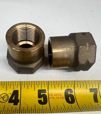 Lot of 2) 3/4" Ford Meter Box Coupling FNPT LF Brass C01-33-NL No ...