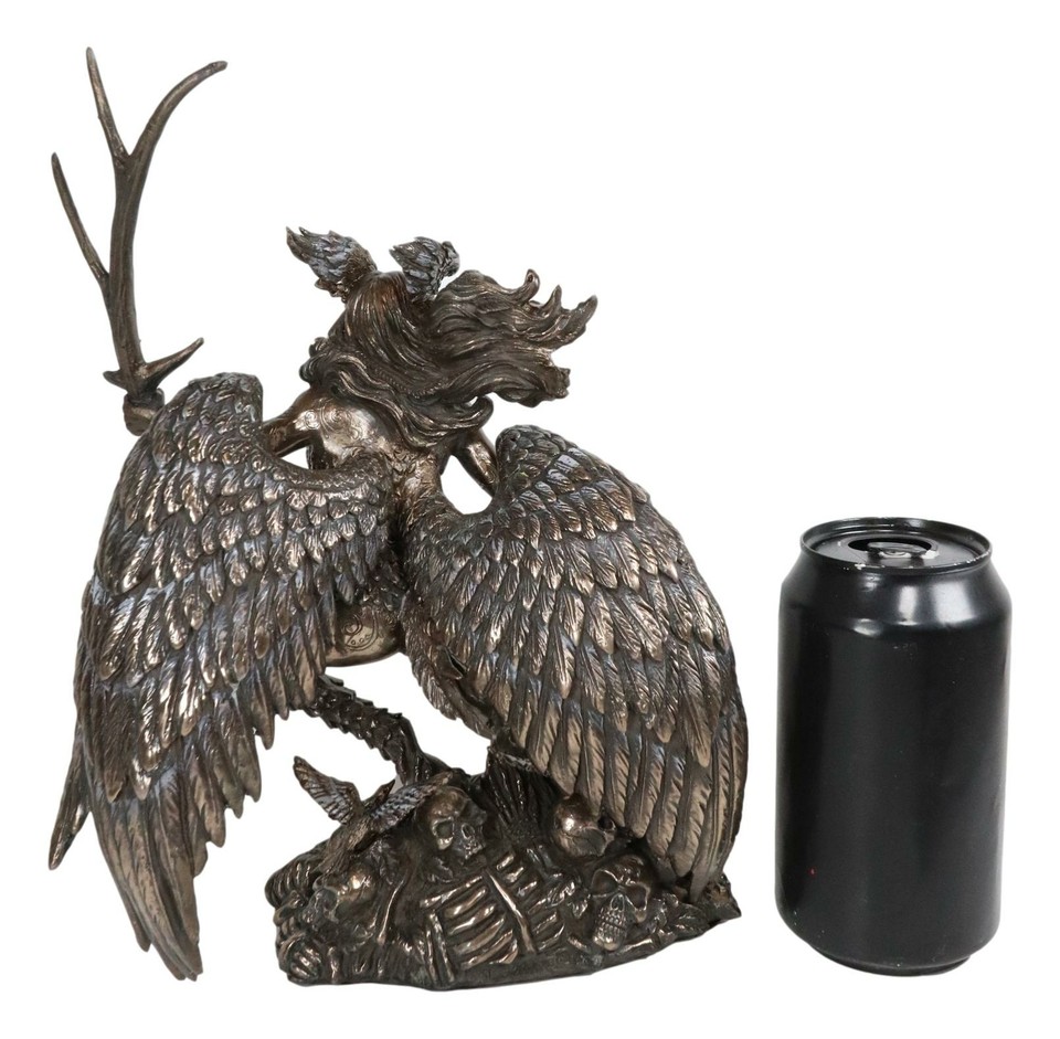 Ebros Irish Celtic War Goddess Winged Morrigan Phantom Queen W/ Antler ...
