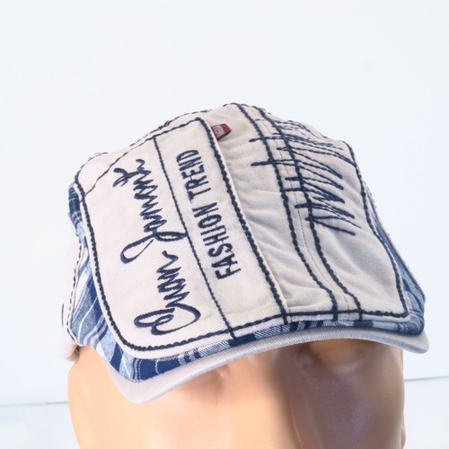 Fashion Trend Juan Jamont Vangguan Canvas White Plaid Flat Cap Hat ...