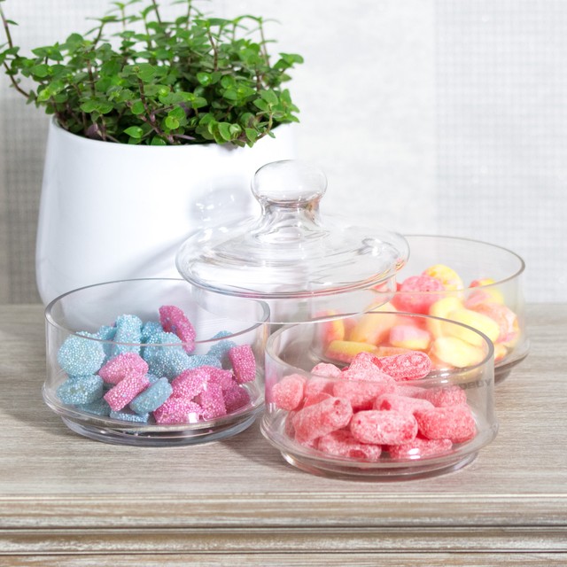 Vintage 3 Tier Stackable Glass Storage Jar Sweets Sweetie Treats Shop ...