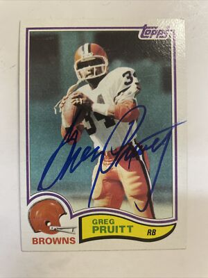 1982 Topps Greg Pruitt Autographed Card #69 Cleveland Browns A-110 | eBay