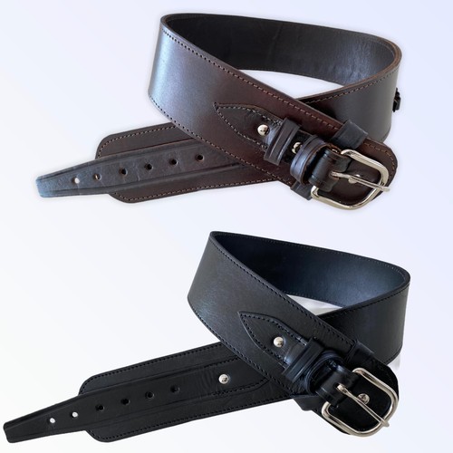 TJAYZ Smooth 38/357 Leather Cartridge Belt Handmade Western RIG Gun ...