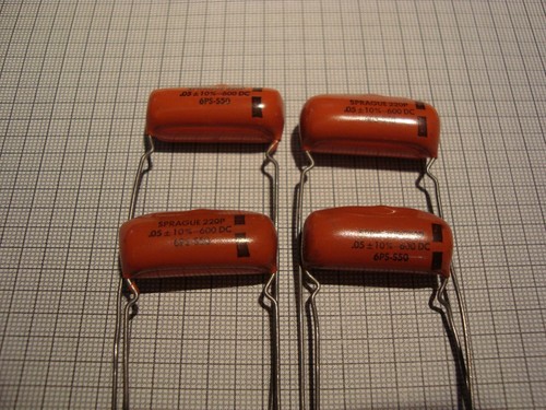 1 piece capacitor, Sprague, 220P, 0,05uF 600V 10%, NOS (PG7) | eBay.de