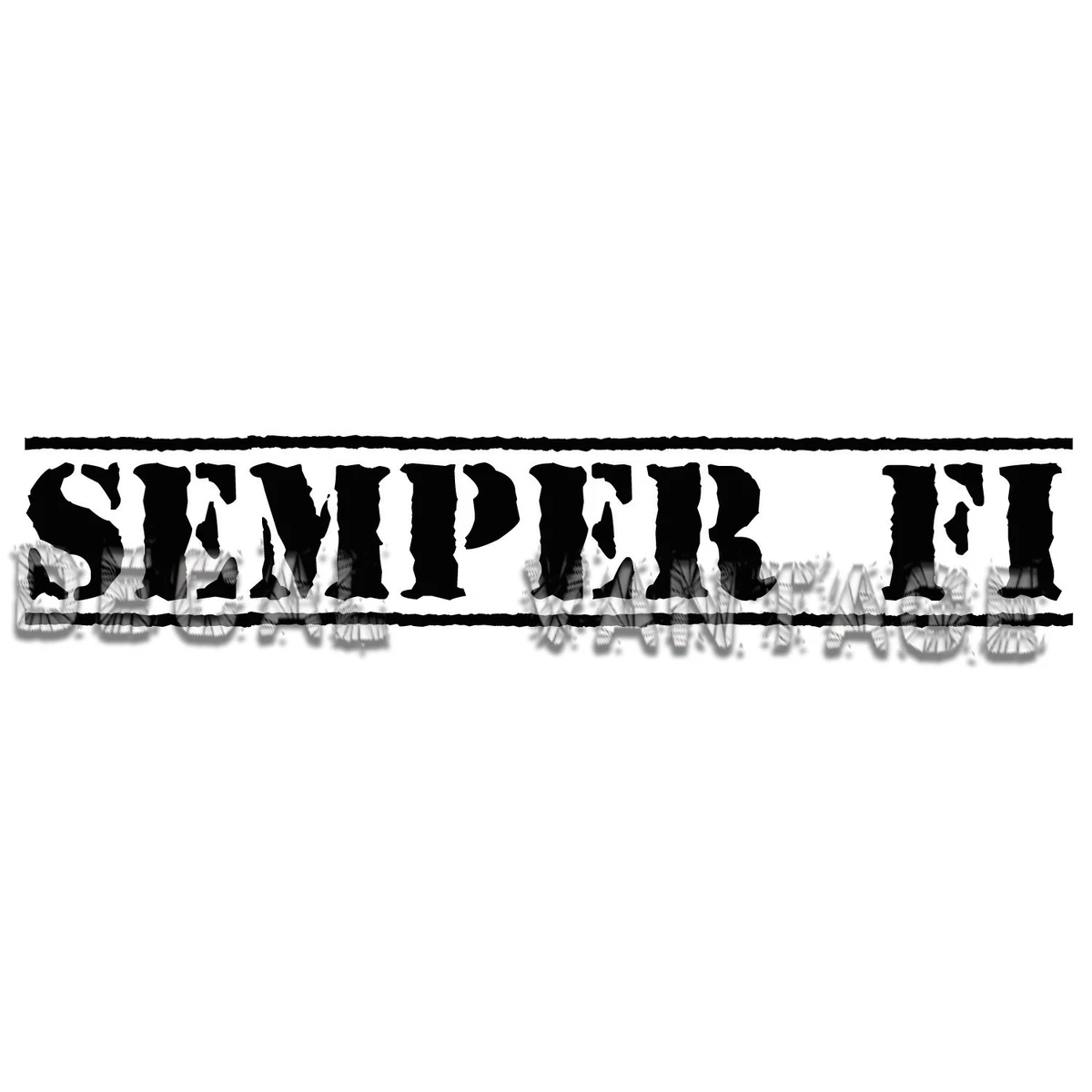 Semper Fi Logo Black And White