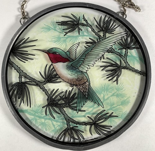 Glassmasters Hummingbird Stained Glass Suncatcher 6.25" Made In USA | eBay