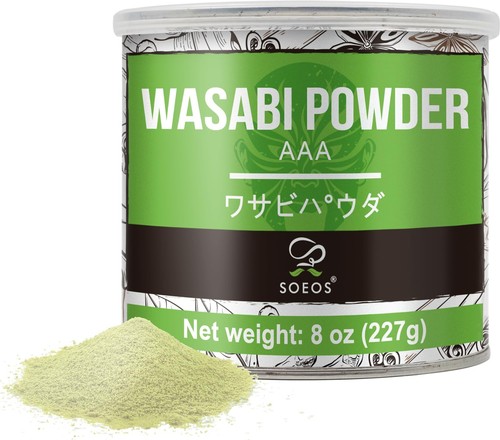 Soeos Wasabi Powder 8oz (227g), Premium Wasabi Powder for Sushi and ...