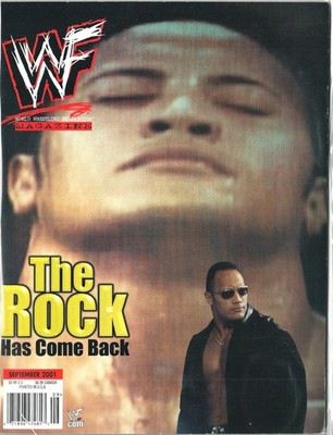 Sept 2001 WWE Wrestling Magazine The Rock Cover - With Poster Nice ...