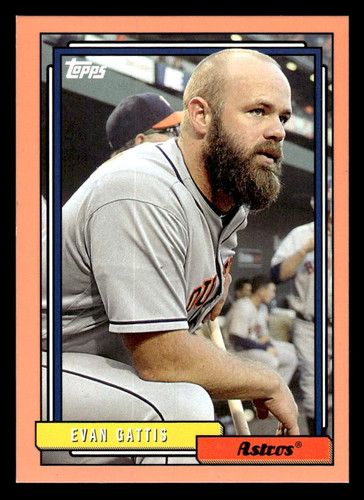 2017 TOPPS ARCHIVES EVAN GATTIS 252 MINT PEACH 6/199 BASEBALL HOUSTON ...