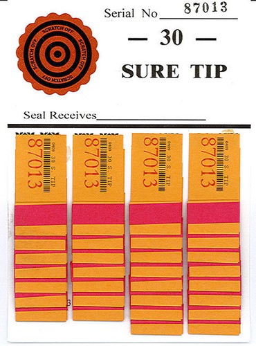 (12) # 30 Sure Tip (1-30) Bingo/Jar Tickets/Raffle Free Shipping USA | eBay