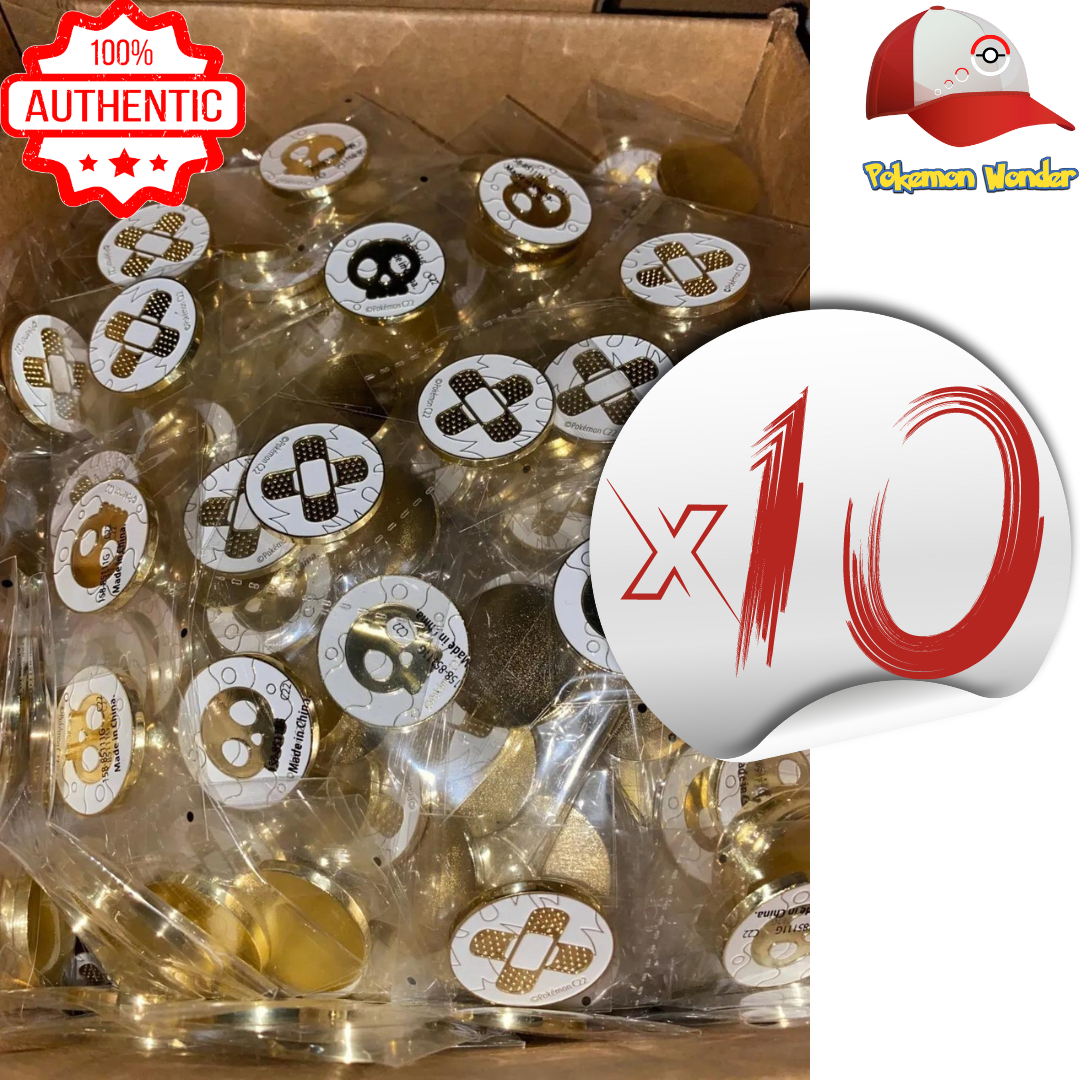 Lot of 10x BURN/POISON Markers Official Pokemon TCG Coins (GOLD METAL ...