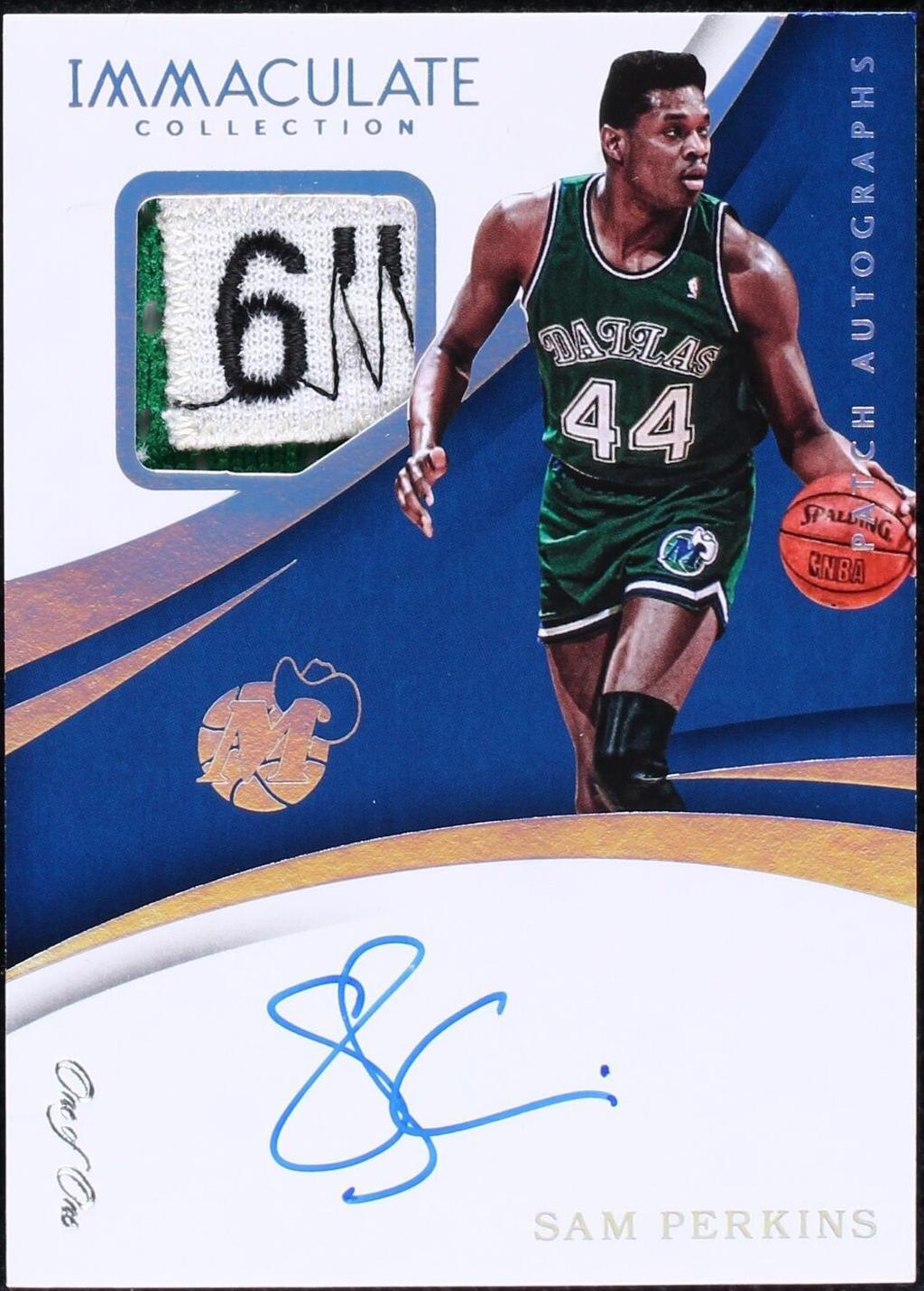 2017-18 Panini Immaculate Collection - Patch Autographs Sam Perkins #PA ...