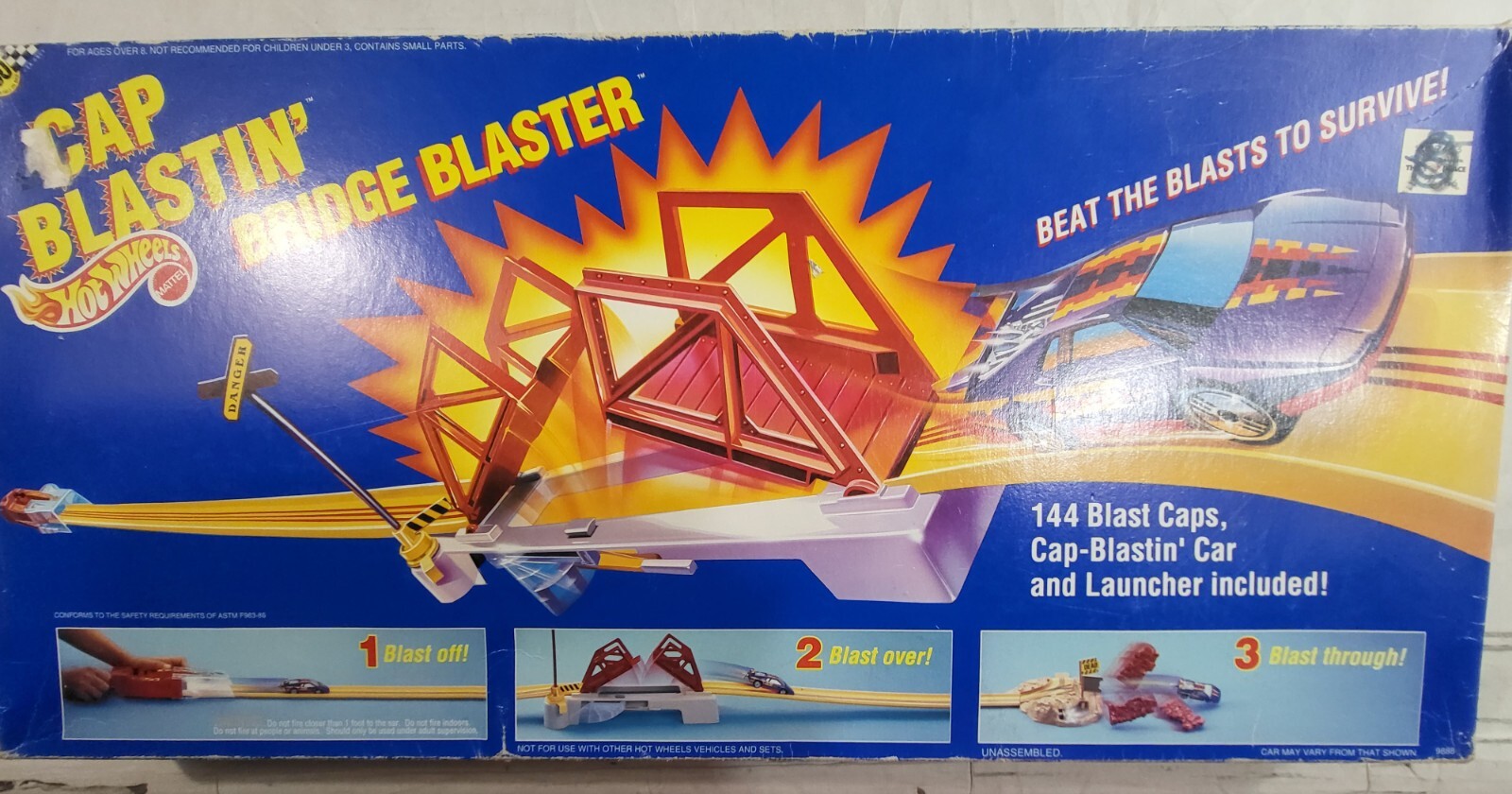 Vintage Hot Wheels #9888 Cap Blastin' Bridge Blaster Set 1990 Racing ...
