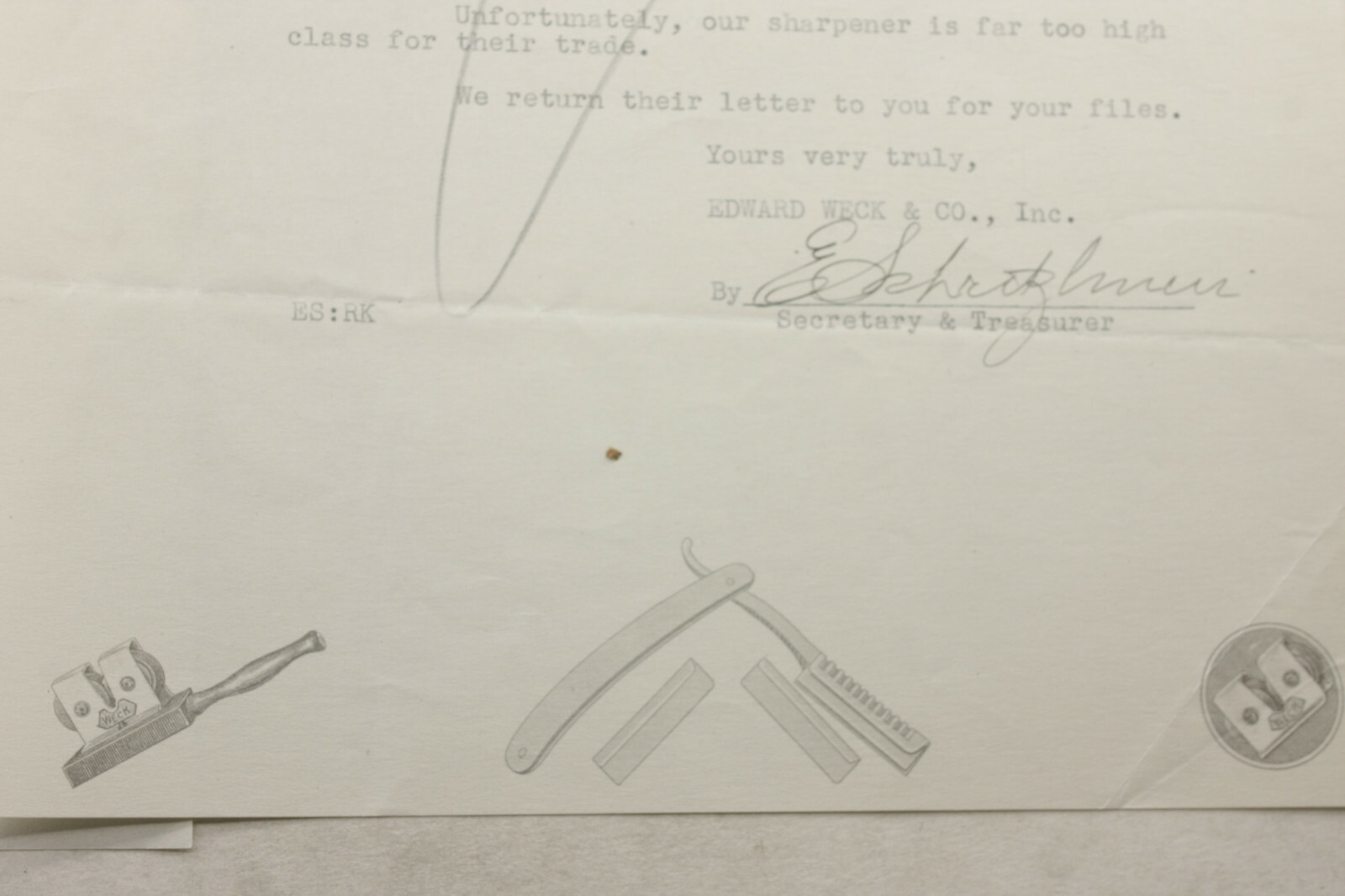 1931 Lamson Goodnow Edward Weck Co Inc Sextoblade Razor NYC Ephemera ...