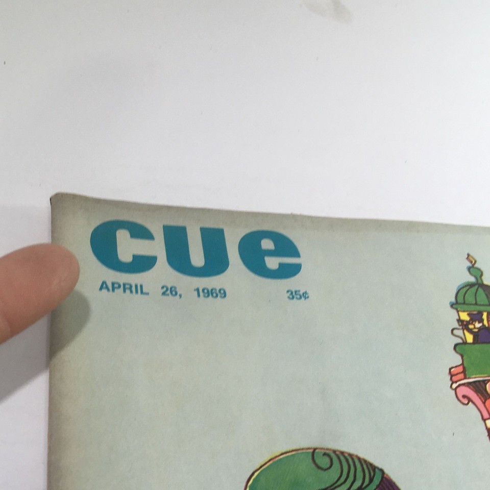 Cue Magazine: April 26 1969 - Full Magazine/Theme Cover Abe Gurvin | eBay