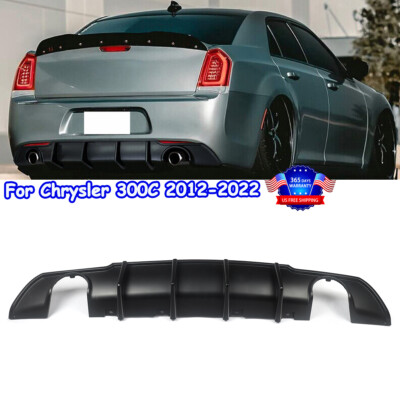 For 2012-2022 Chrysler 300 300C 300S Dual Round Exhuast Rear Diffuser ...