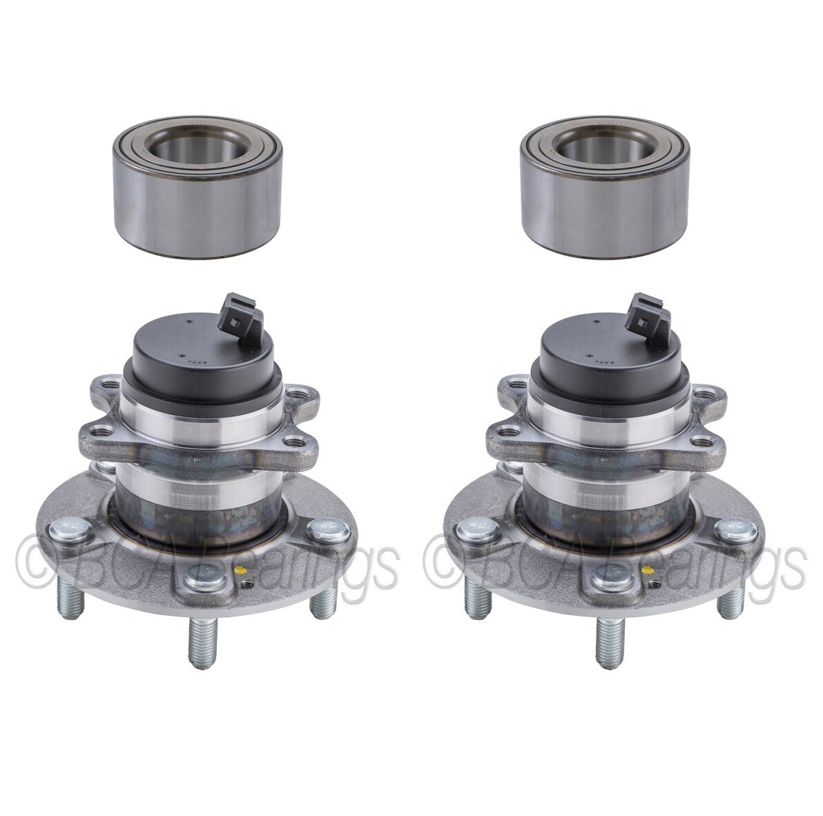 NTN Front Rear Wheel Bearings & Rear Hub Assemblies Kit For Kia Soul 4 ...