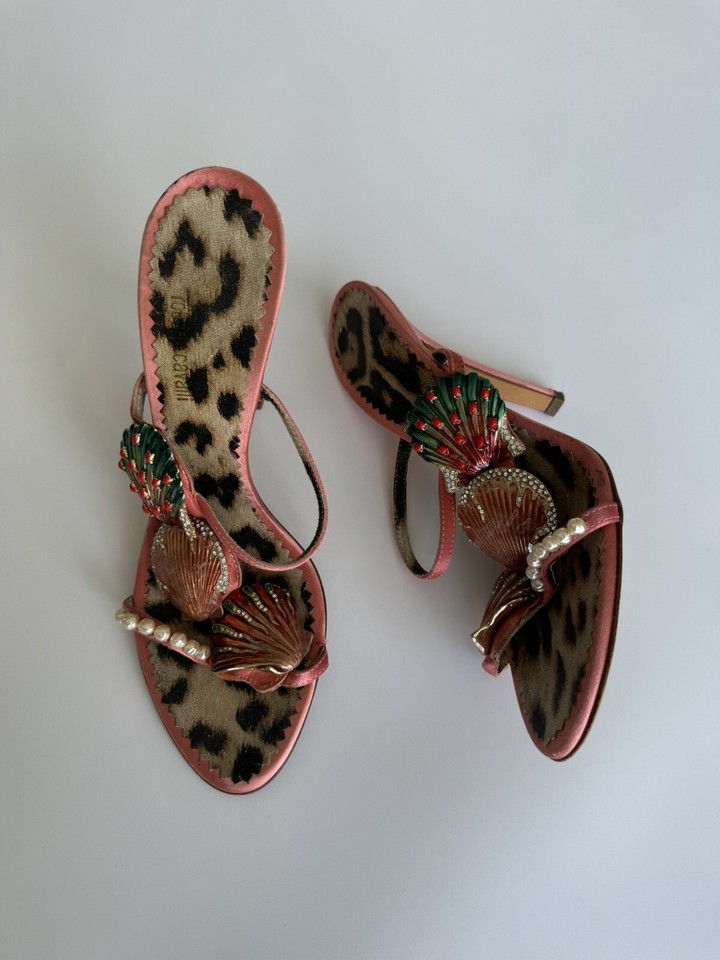 RARE Roberto Cavalli Seashell Heels Size 36.5 | eBay
