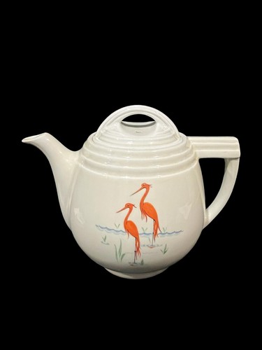 VTG DRIP O LATOR PORCELAIN TEAPOT COFFEE POT PAINTED BIRD ENTERPRISE ...