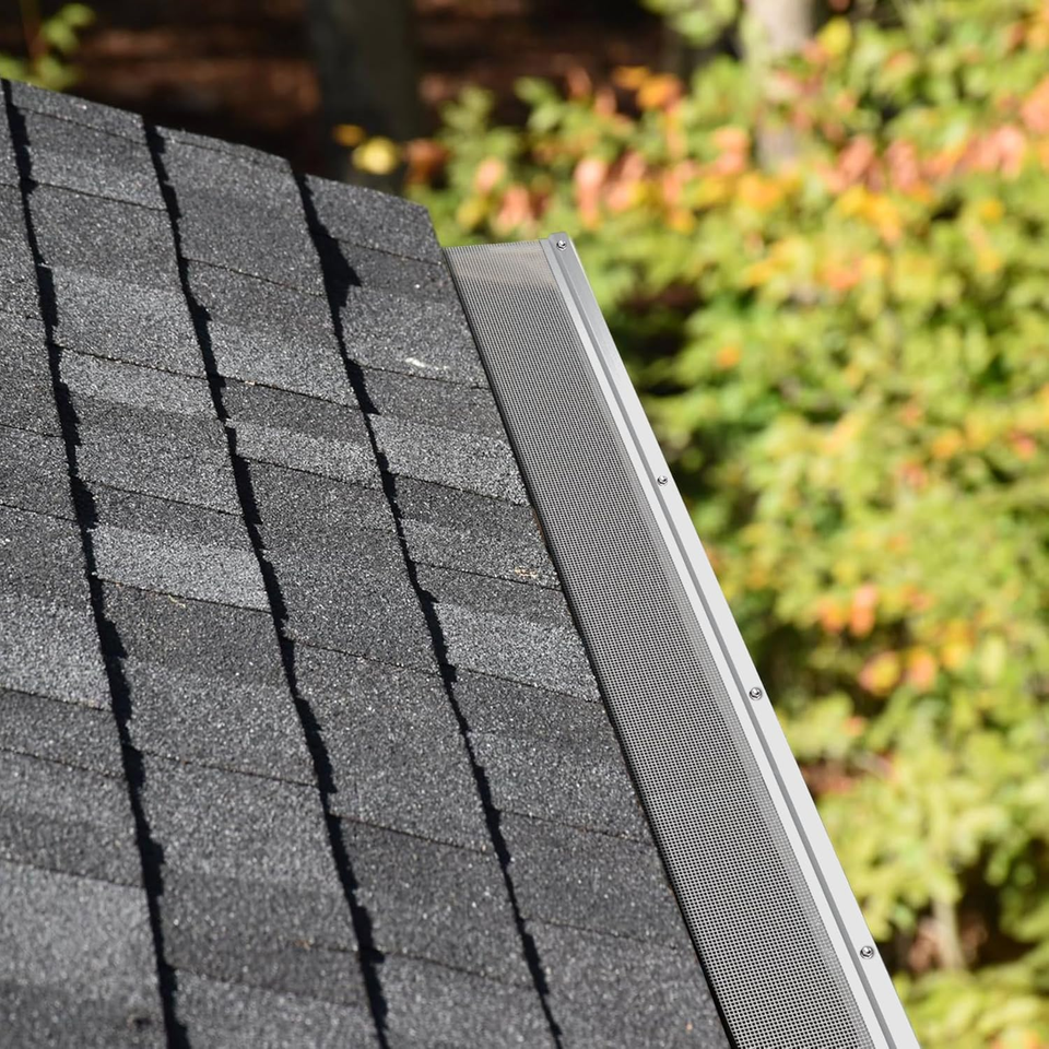 Stainless Steel Gutter Guard, 48Ft Gutter Cover, Micro-Mesh Leaf Gutter ...