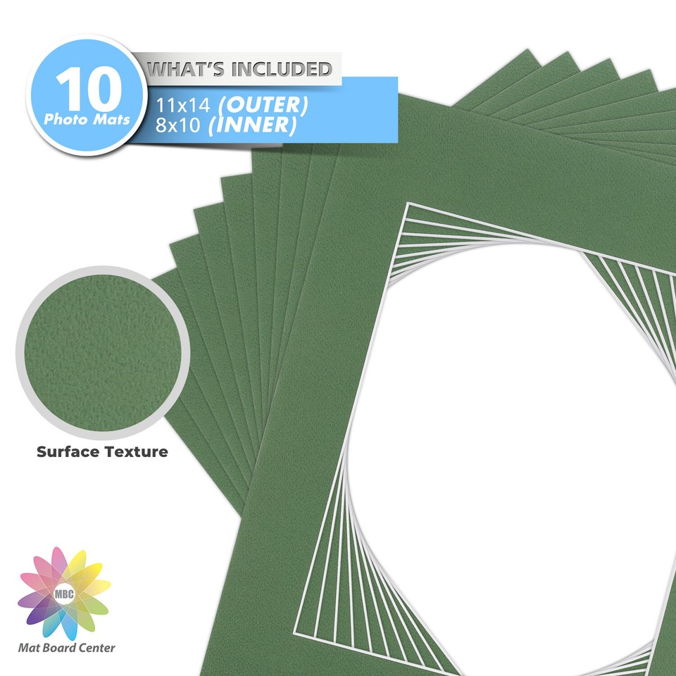 Pack of 10 11x14 for 8x10 Color Picture Photo Mat White Core Acid-Free ...