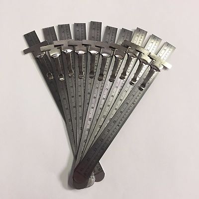10 - 6" STAINLESS STEEL POCKET PRECISION RULER READ IN METRIC MM ...