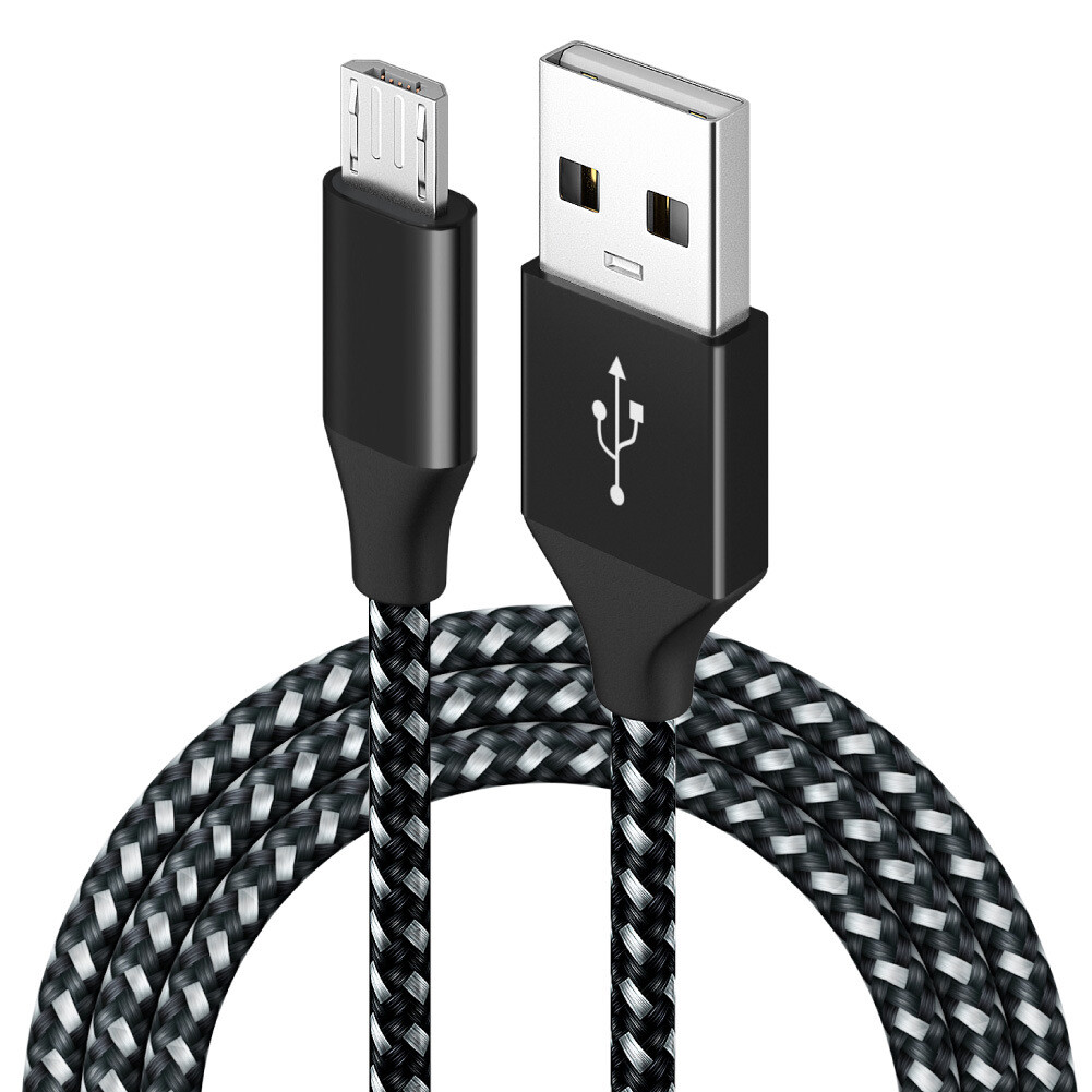 3ft Micro USB Data Cable Portable 5V2A Transfer Nylon Braided Fast ...
