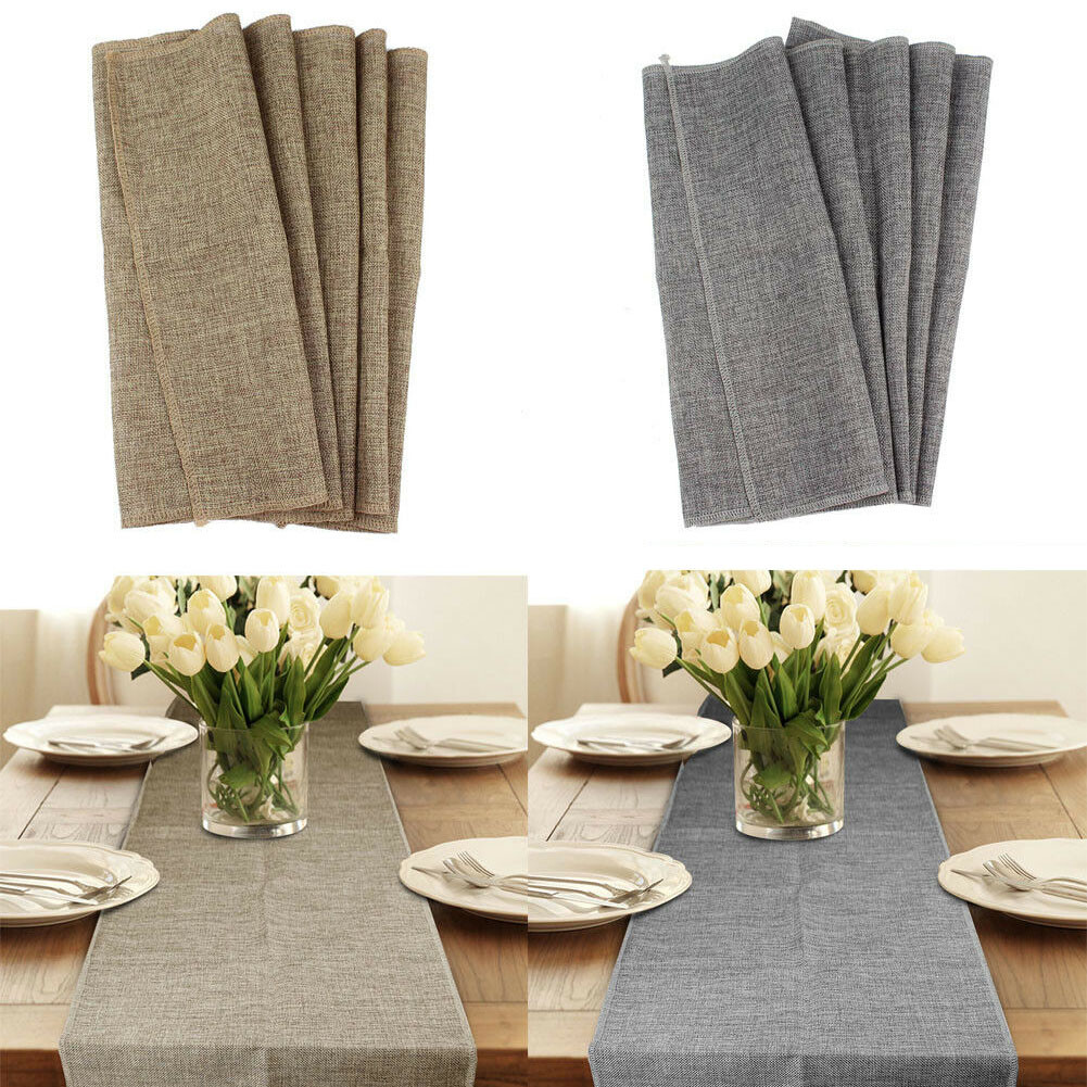 Rectangular Table Runner Imitated Linen Hotel Wedding Festival Party ...