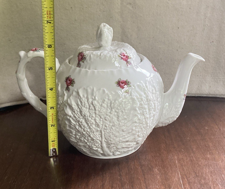 Spode Bone China Teapot, Coffee Pot and Cream/Sugar Bridal Rose RSVD ...