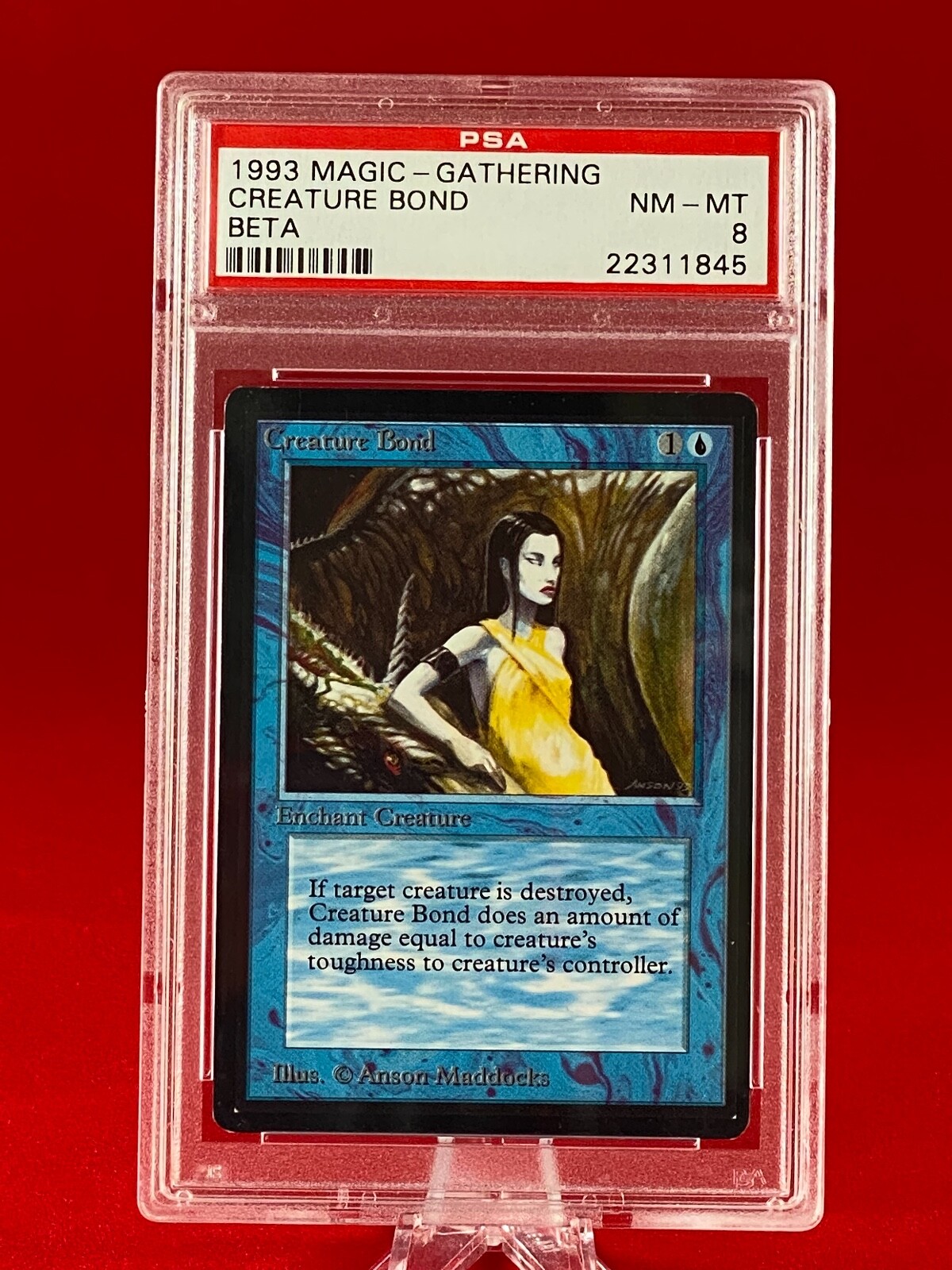 1993 Limited Edition BETA Magic The Gathering CREATURE BOND PSA 8 MTG T80 | eBay