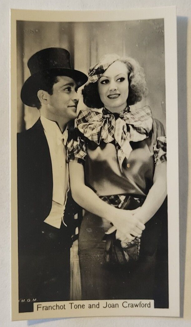 1937 Sinclair Film Stars Series 2 #57 Franchot Tone & Joan Crawford (A ...