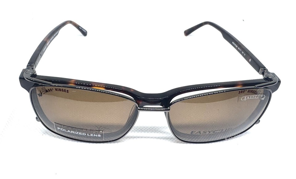 EASYCLIP TURBOFLEX PATENTED TECHNOLOGY EC564 10 BLACK POLARIZED LENS ...