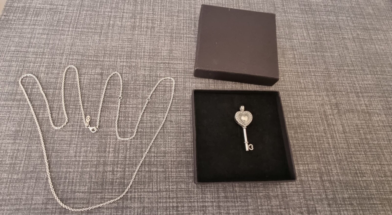 Pandora Genuine 925 Sterling Floating Heart Key Lock… - Gem