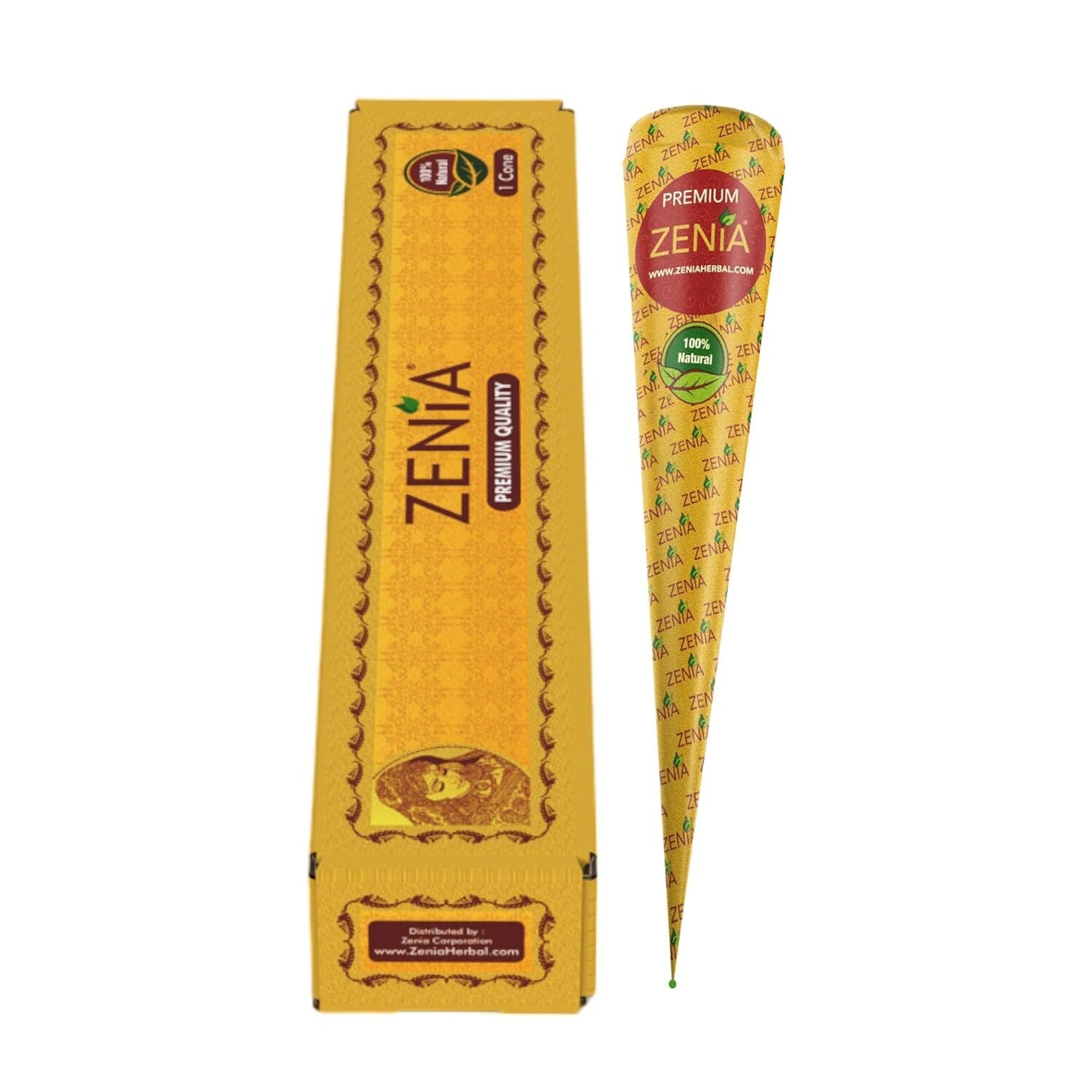1 Pack Zenia 100% Premium Natural Henna Cone Cones 35g | eBay