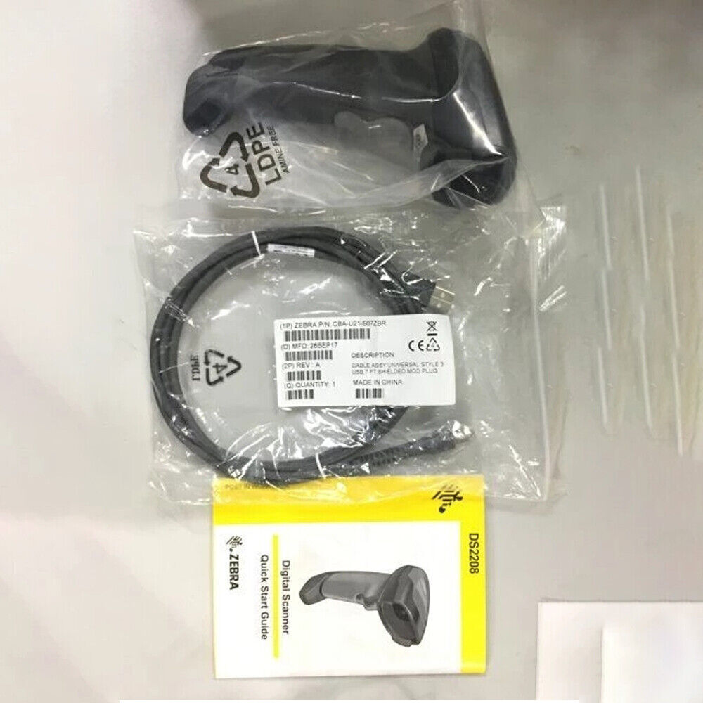 Zebra DS2208-SR7U2100SGC 1D/2D USB Wired Corded Handheld Barcode ...