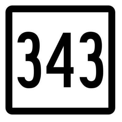 Connecticut State Route 343 Sticker Decal R5252 Highway Route Sign | eBay