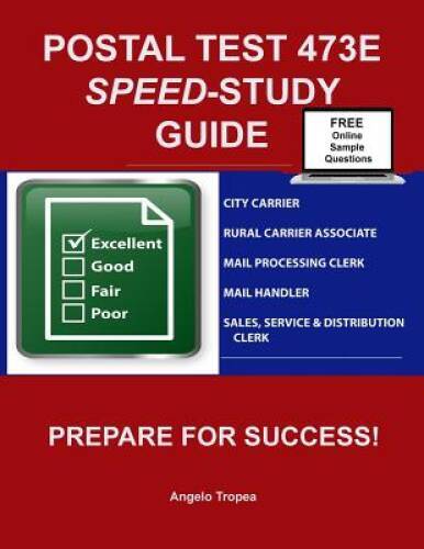 Postal Test 473E Speed-Study Guide - Paperback By Tropea, Angelo - GOOD ...