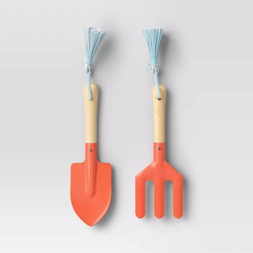 Sun Squad™ Kids' 2pc Gardening Tool Set Red Fork & Spade, Child ...