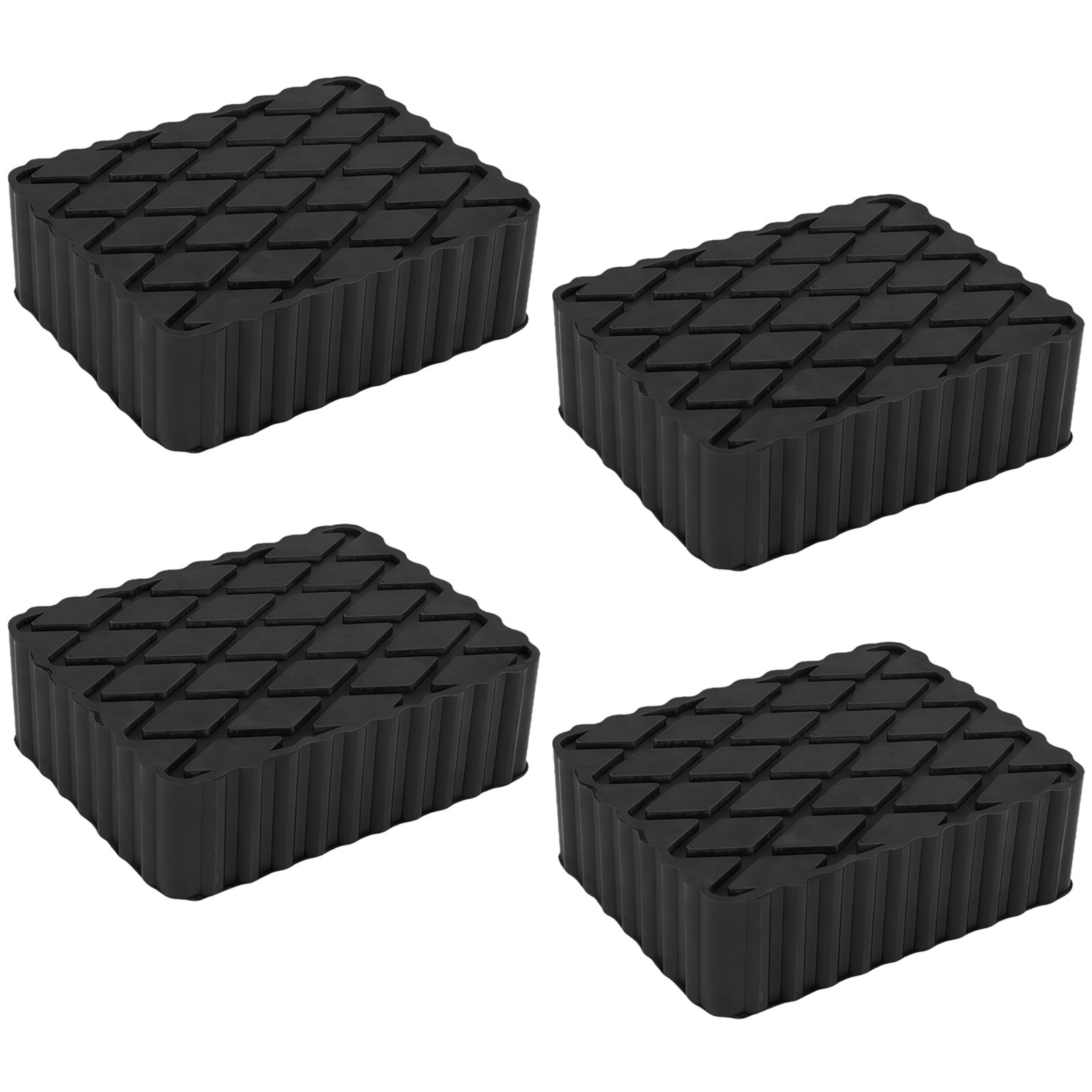 4X Solid Rubber Auto Lift Block Spacer Pad 4.1" x 3.1" x 2.5"for ...